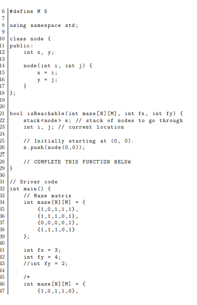 Solved You are given a maze as N X M binary matrix of blocks | Chegg.com