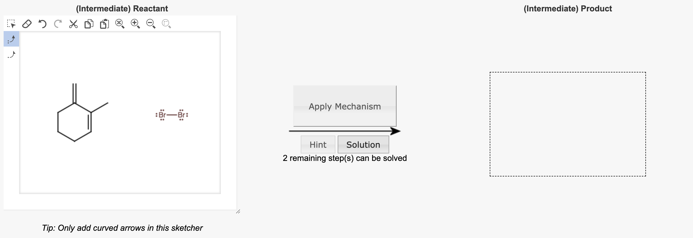 Solved (Intermediate) Product Tip: Only add curved arrows in | Chegg.com