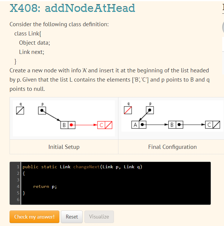 Solved X408: addNode AtHead Consider the following class | Chegg.com