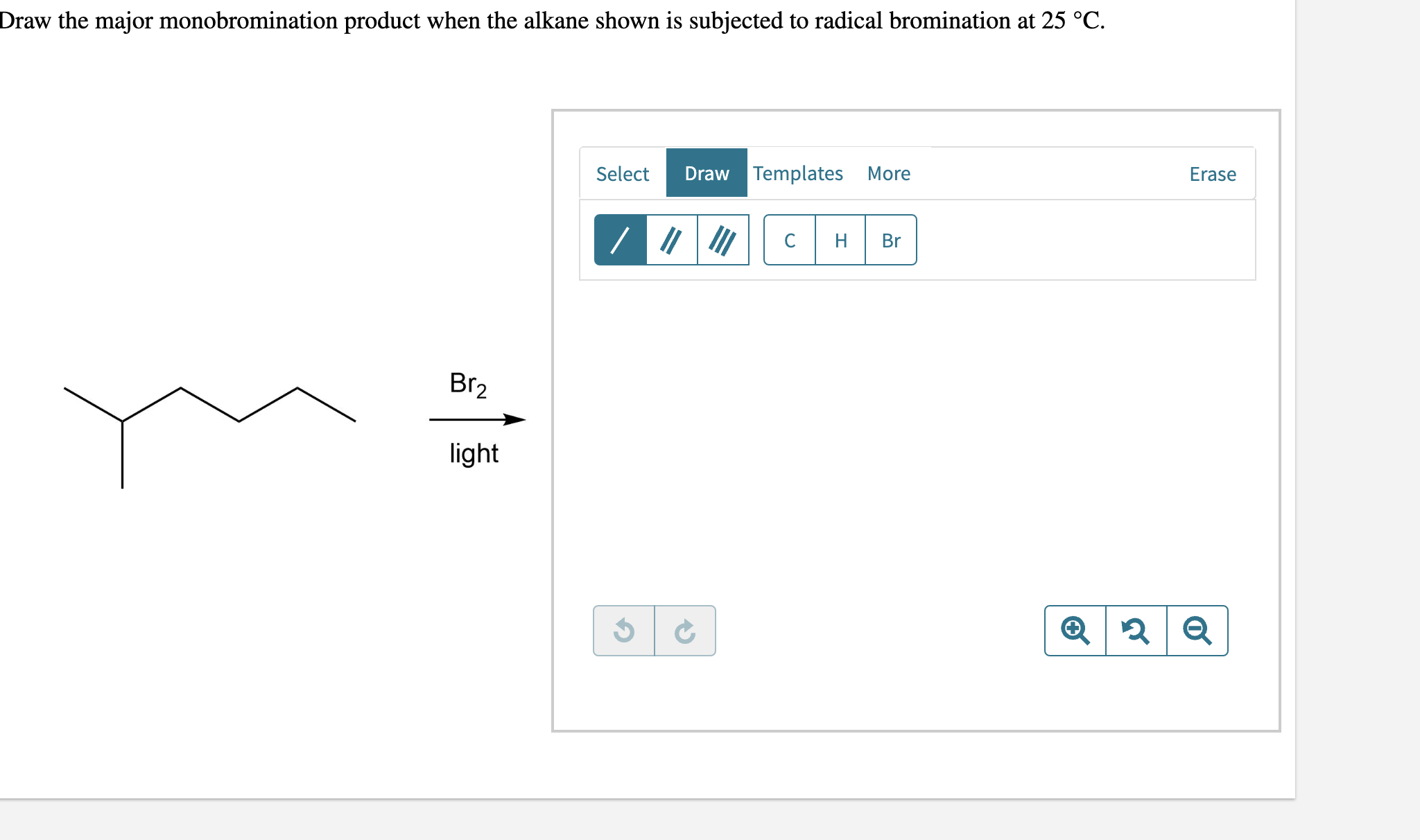 Solved Draw the major monobromination product when the | Chegg.com
