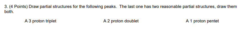 Solved Draw partial structures for the following peaks. The | Chegg.com