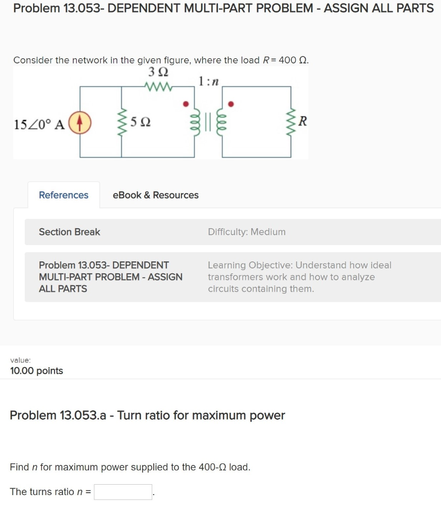 Solved Problem 13.053- DEPENDENT MULTI-PART PROBLEM - ASSIGN | Chegg.com