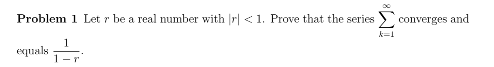 Solved Problem 1 Let r be a real number with r