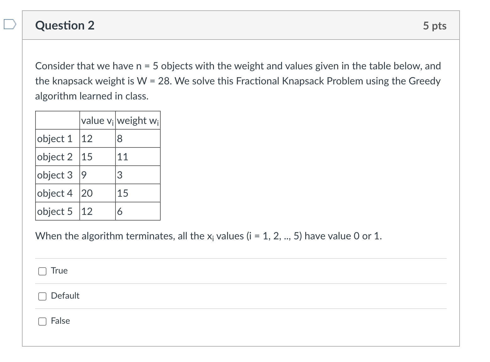 Solved Question 2Consider that we have n=5 ﻿objects with the | Chegg.com