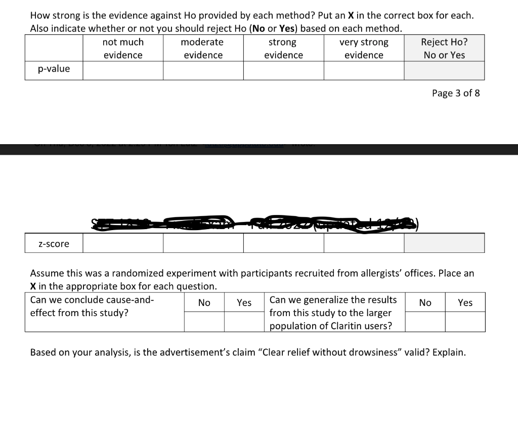 Solved Problem 2 (17 points): An advertisement for Claritin | Chegg.com