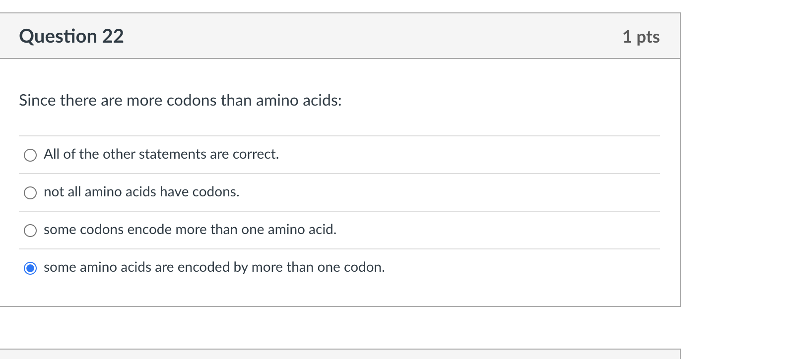 Solved Since there are more codons than amino acids: All of | Chegg.com