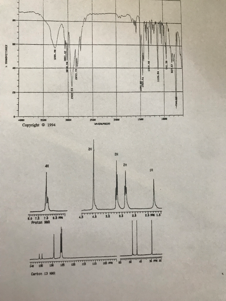 Solved What is the structure of C9H11N based on the IR and | Chegg.com