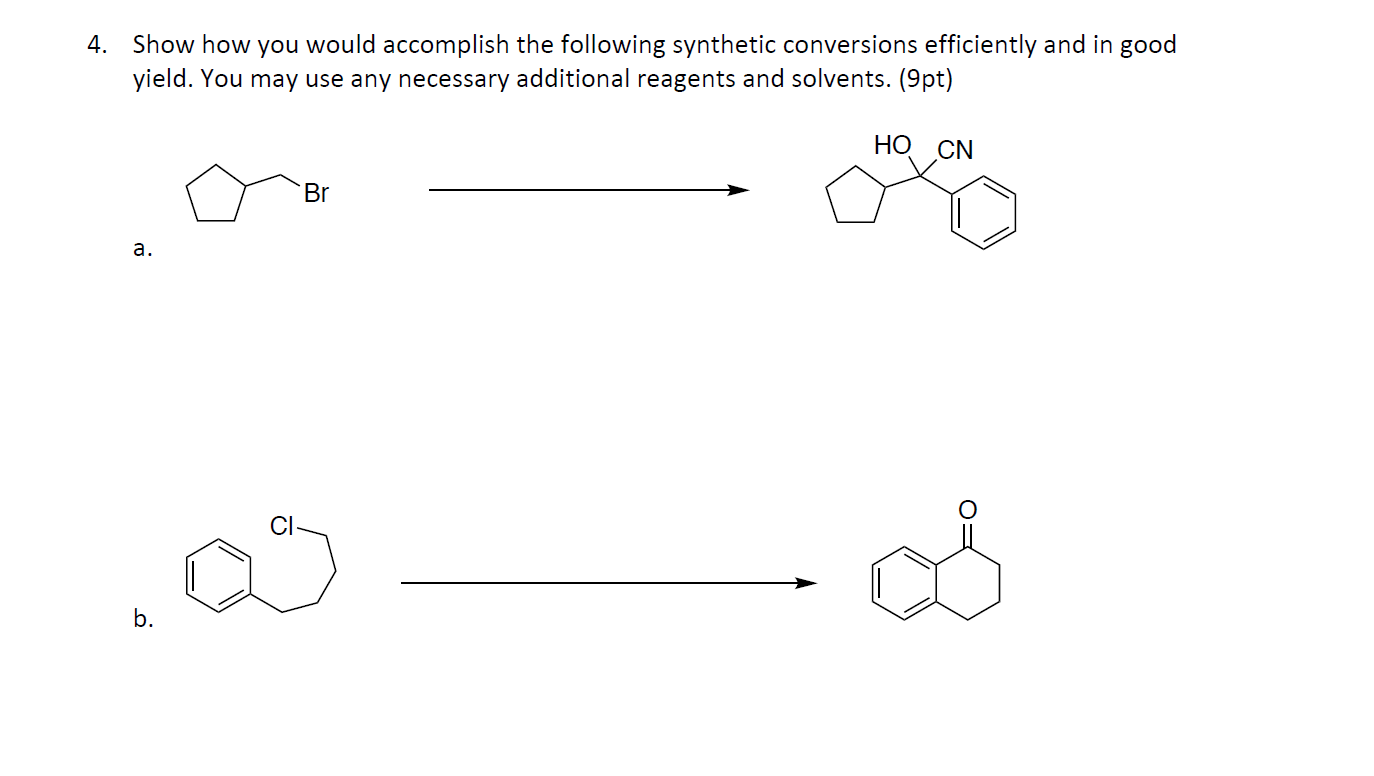 Solved Show how you would accomplish the following synthetic | Chegg.com