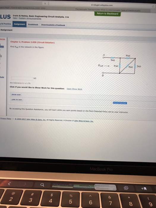 Solved Return to Blackboard Irwin & Nelms, Basic Engineering | Chegg.com Solved Return to Blackboard Irwin & Nelms, Basic Engineering | Chegg.com