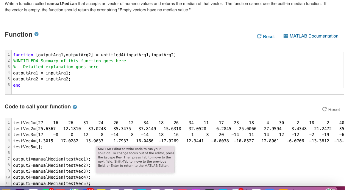 Solved Write a function called manualMedian that accepts an | Chegg.com