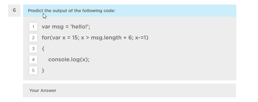 Solved 6 Predict The Output Of The Following Code Hos W 1 