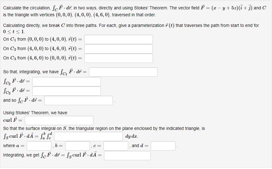 Solved Calculate the circulation, ∫CF⋅dr, in two ways, | Chegg.com