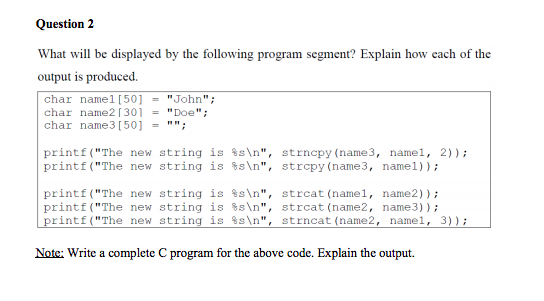 Solved This is c programming please give answer using | Chegg.com