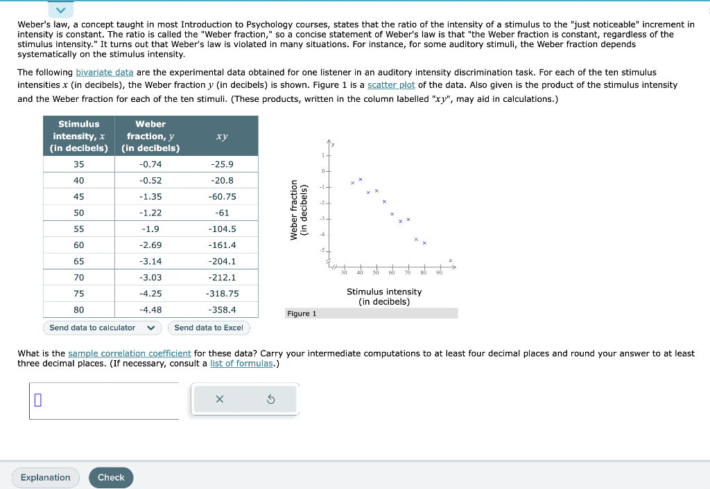 Solved Weber's law, a concept taught in most Introduction to | Chegg.com