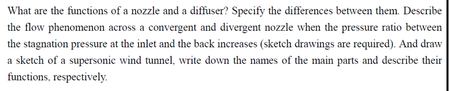 Solved What are the functions of a nozzle and a diffuser? | Chegg.com