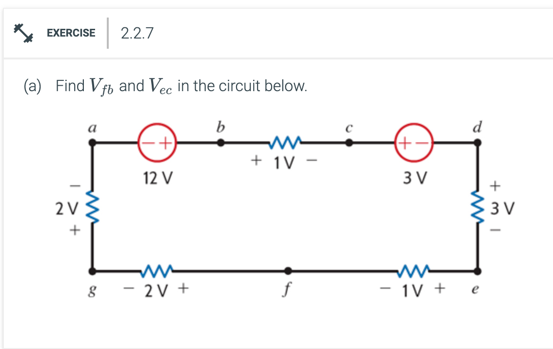 Solved (a) Find Vfb and Vec in the circuit below. | Chegg.com
