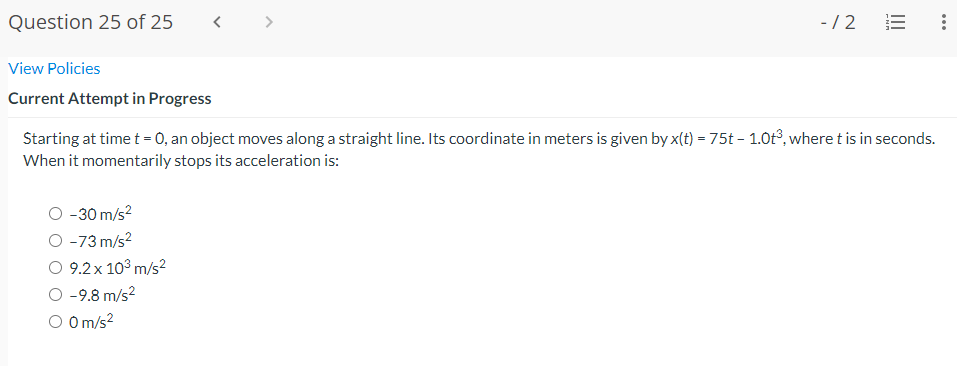 Solved Starting at time t=0, an object moves along a | Chegg.com