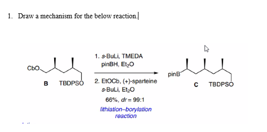 Solved 1. Draw a mechanism for the below reaction. 1. | Chegg.com