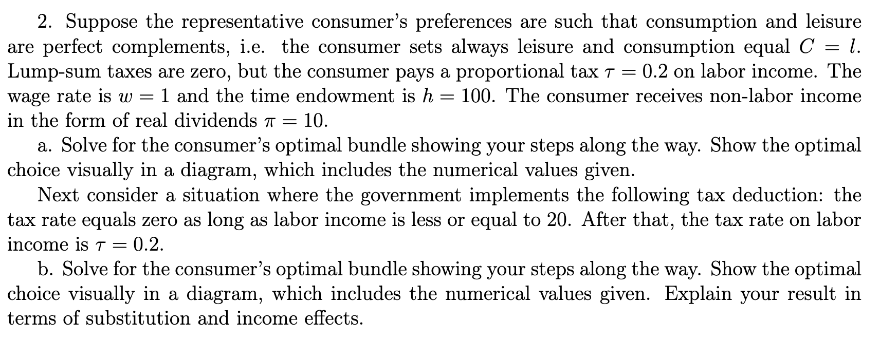 Solved 2. Suppose the representative consumer's preferences | Chegg.com