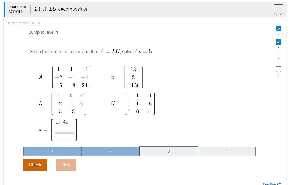 Solved Jump to level 1 Given the matrices below and that | Chegg.com