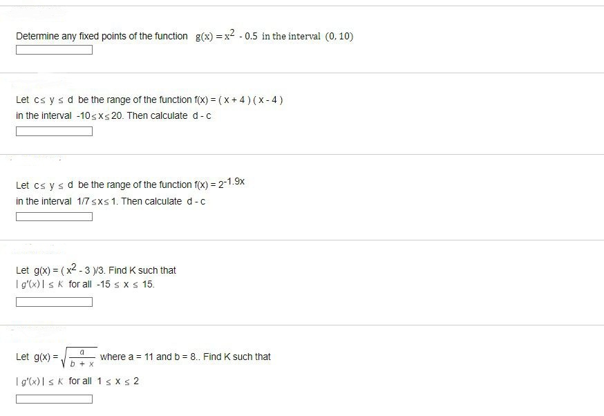 Solved Determine any fixed points of the function | Chegg.com