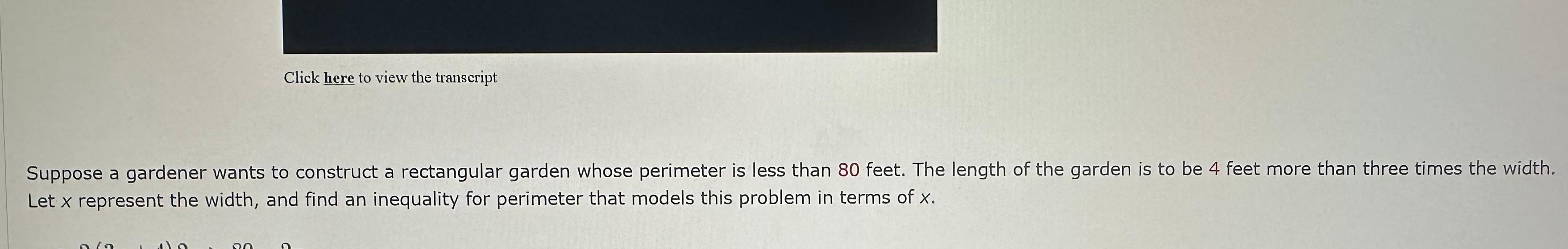 Solved Click here to view the transcript Suppose a gardener | Chegg.com