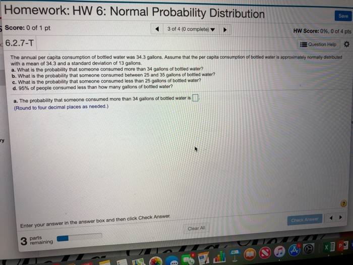 Solved Homework: HW 6: Normal Probability Distribution | Chegg.com