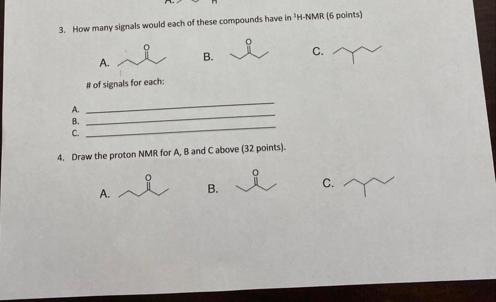 Solved Hi, could you draw the HNMR graph with the shifts and | Chegg.com