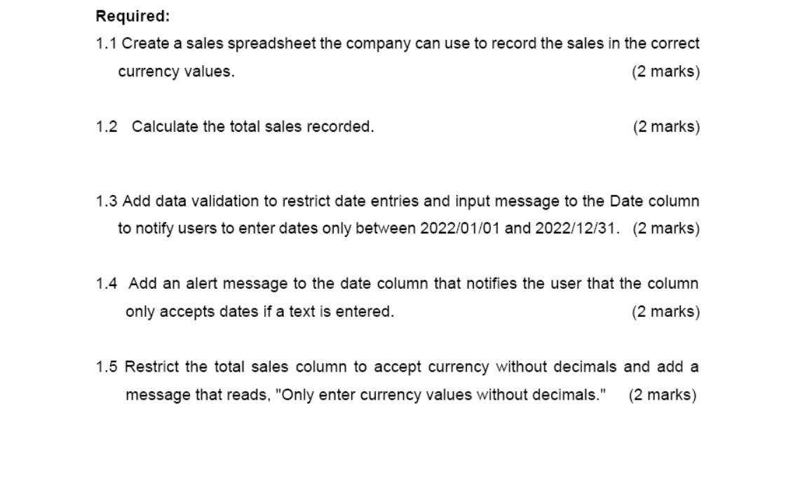 Solved Question 1 [10] You are an intern in a retail store's | Chegg.com