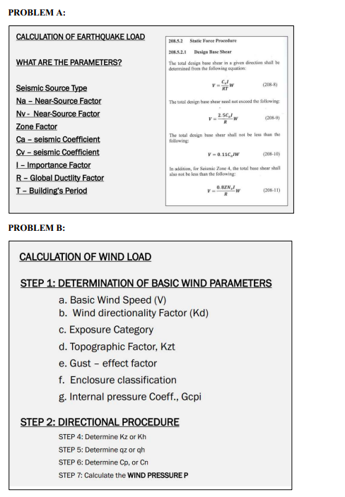 Solved I. PROBLEM SOLVING a. Determine the Design Base Shear | Chegg.com