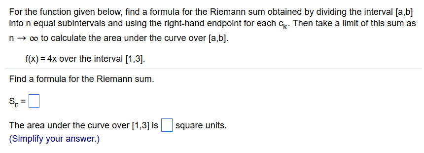 Solved For the function given below, find a formula for the | Chegg.com