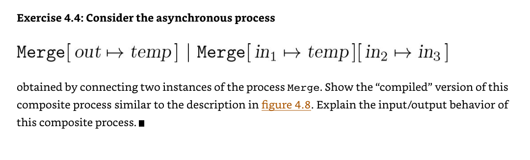 Exercise 4.4: Consider the asynchronous process | Chegg.com