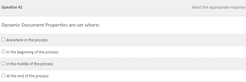Solved 1)Dynamic Document Properties are set where: 2)what | Chegg.com