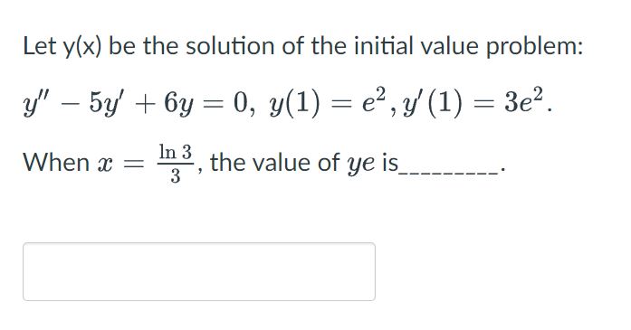 Solved Let y(x) be the solution of the initial value | Chegg.com