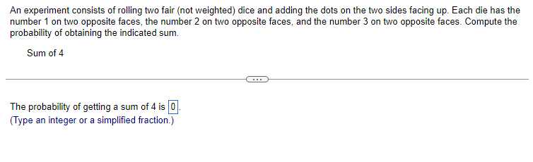Solved An experiment consists of rolling two fair (not | Chegg.com