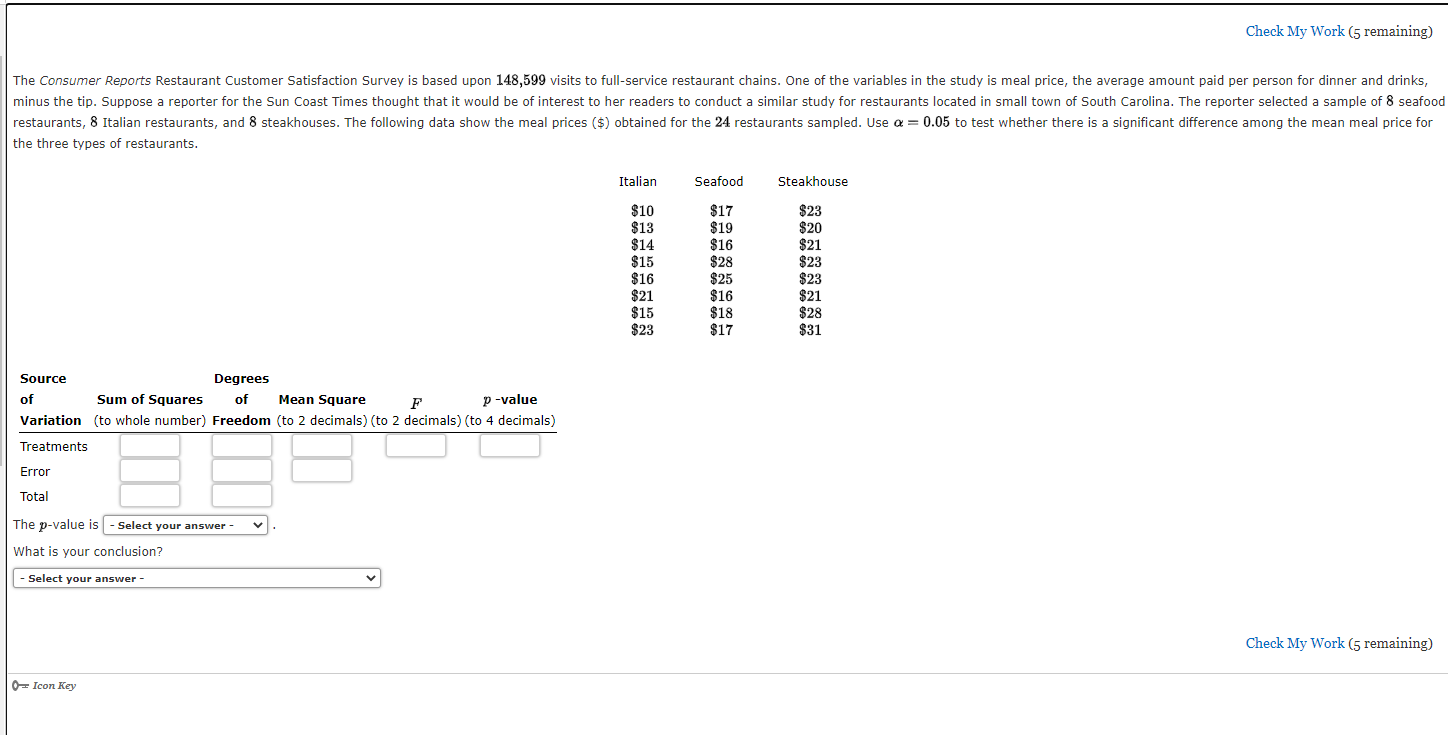Solved Check My Work (5 remaining) The Consumer Reports | Chegg.com