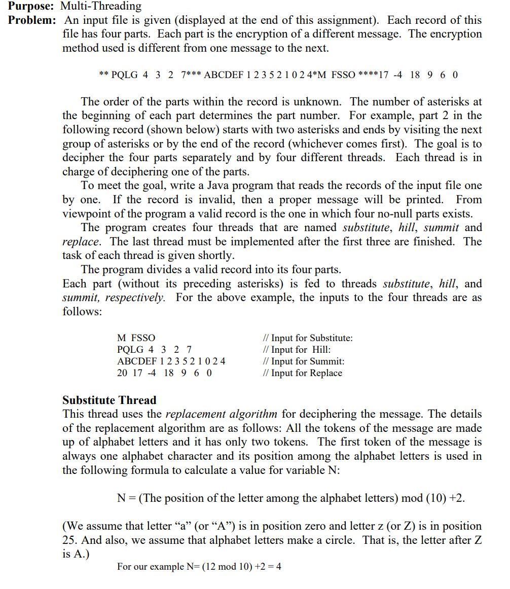 Solved Need help with this problem. (code in java) the | Chegg.com