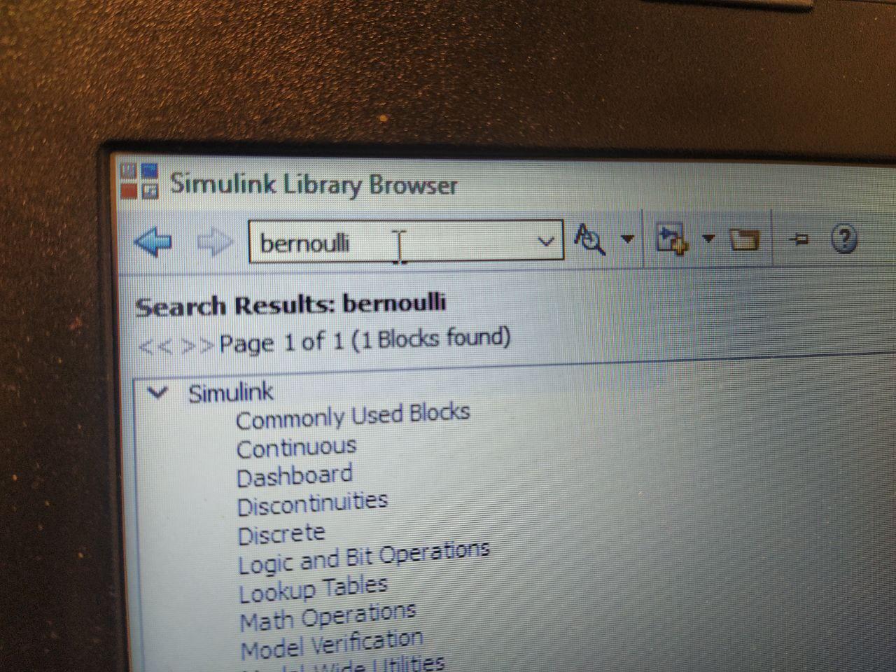 Simulink Library Browser bernoulli I pa Search | Chegg.com