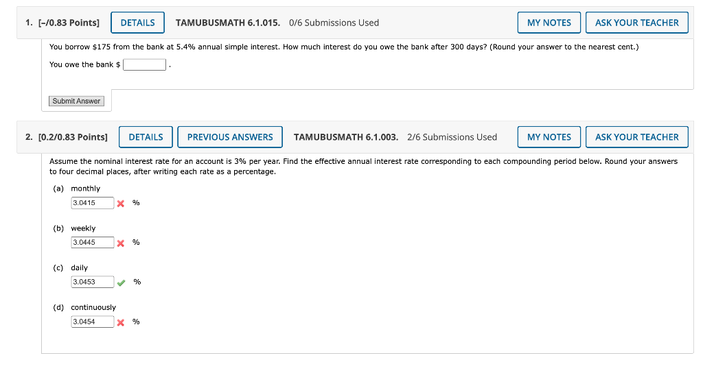 Solved 1. [-10.83 Points] DETAILS TAMUBUSMATH 6.1.015. 0/6 | Chegg.com
