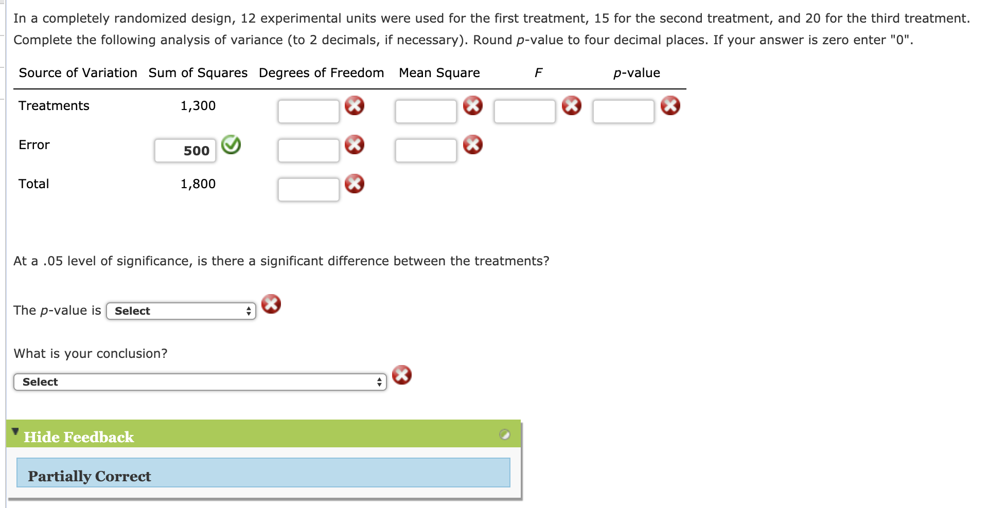Solved In A Completely Randomized Design 12 Experimental