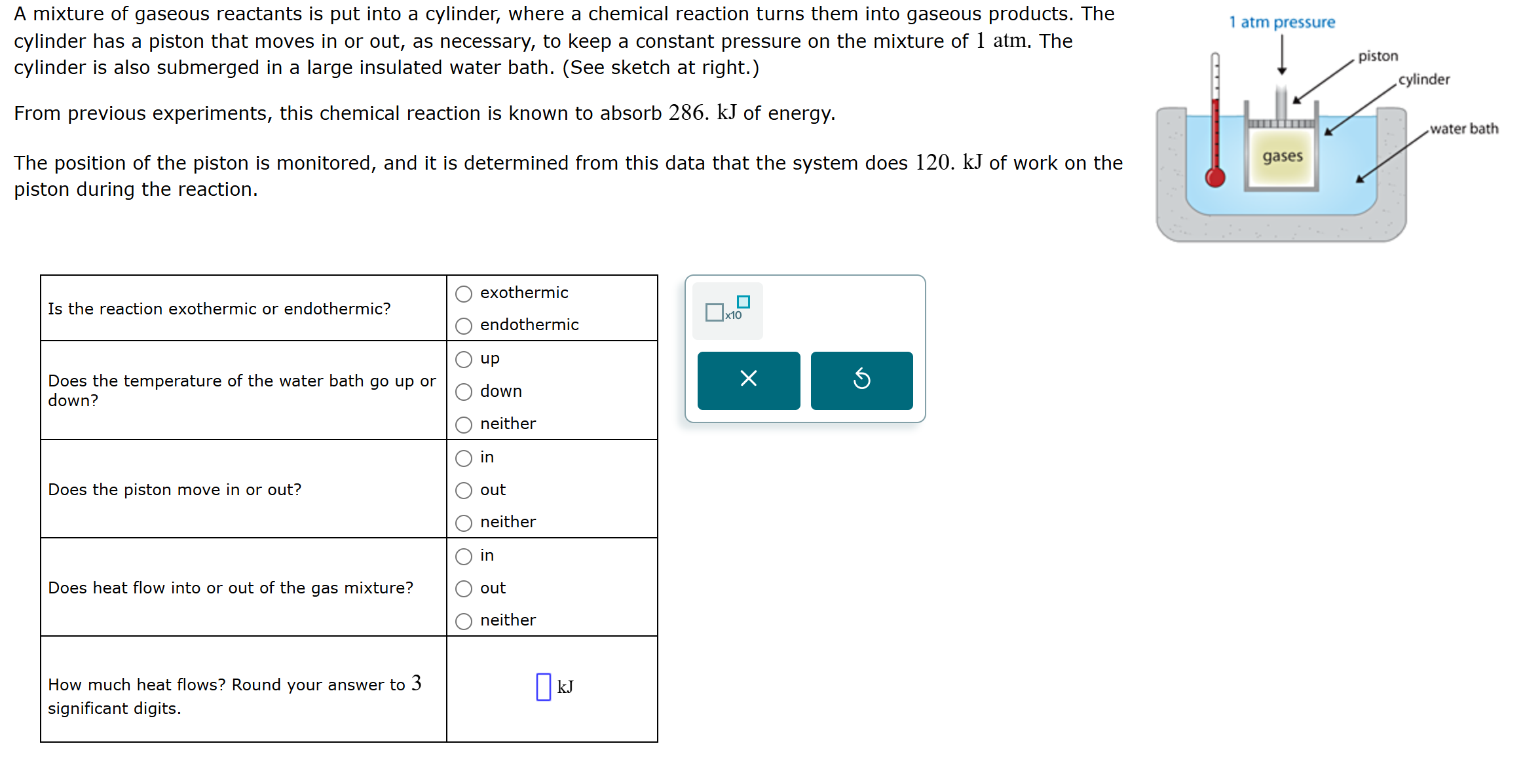 Solved From previous experiments, this chemical reaction is | Chegg.com
