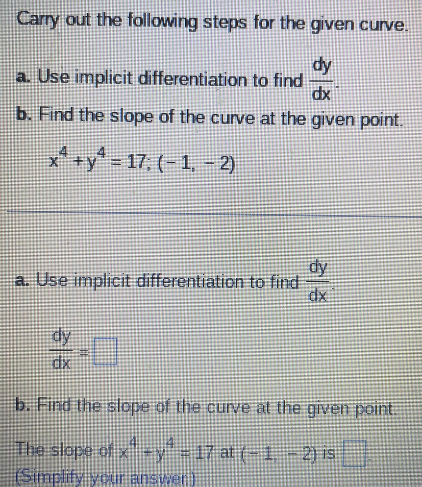 Solved Carry out the following steps for the given curve. a. | Chegg.com
