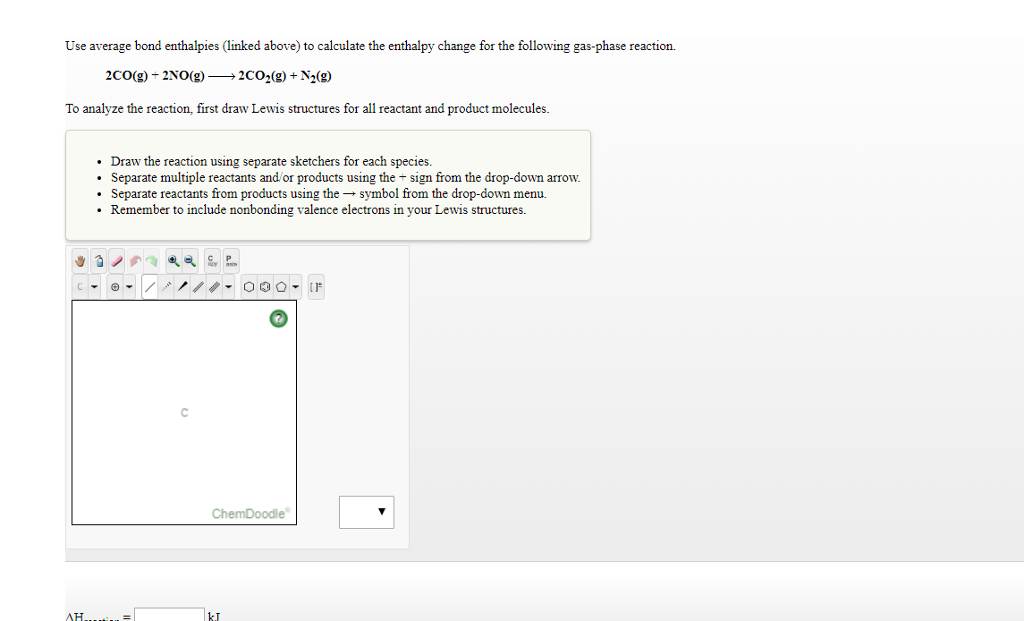 Solved Use average bond enthalpies (linked above) to | Chegg.com
