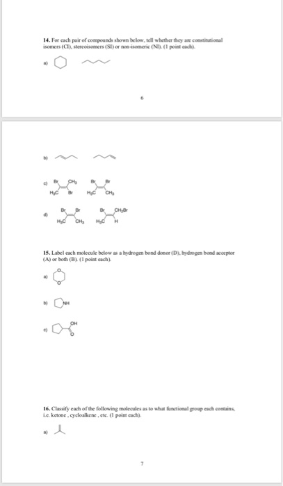 Solved 14. For cach pair of compounds shown below, tell | Chegg.com Solved 14. For cach pair of compounds shown below, tell | Chegg.com