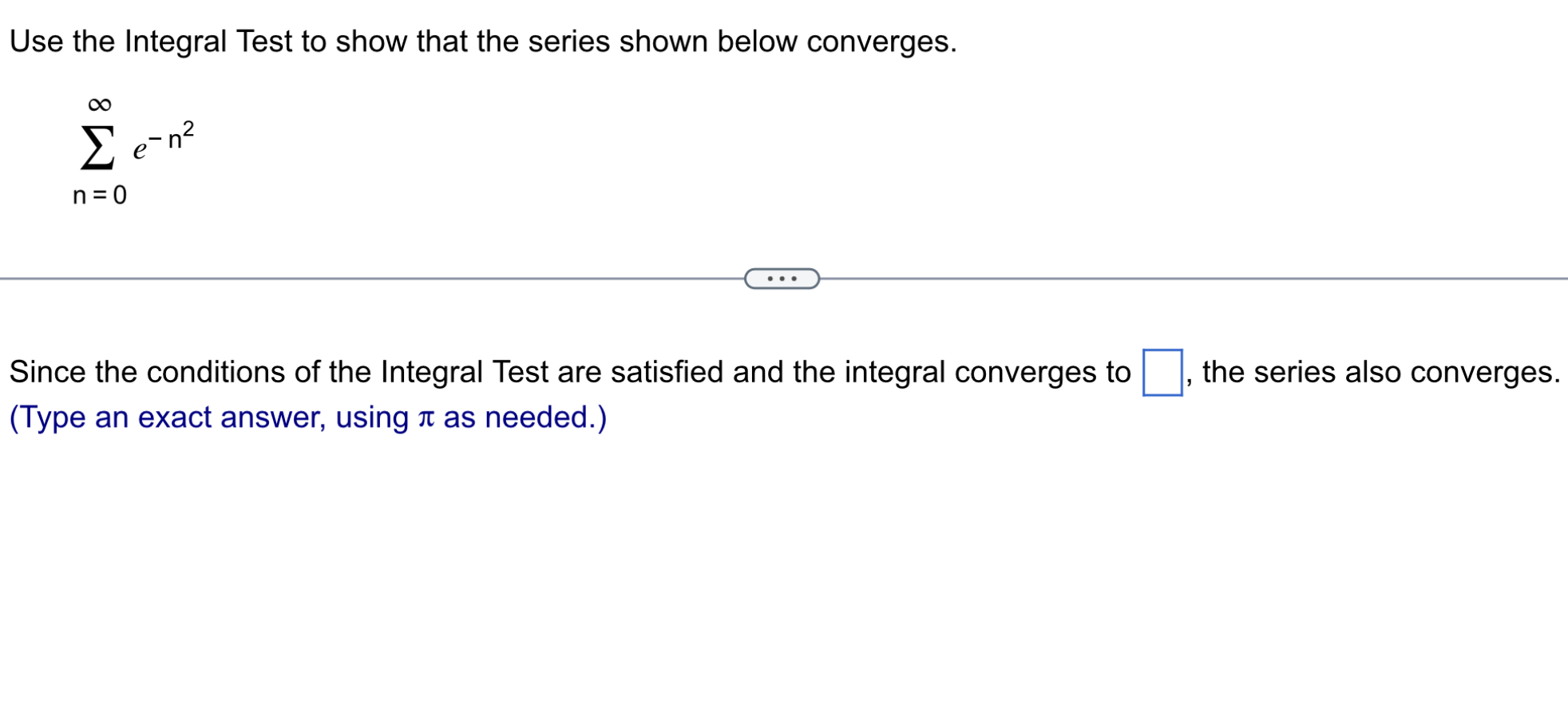 Solved Use the Integral Test to show that the series shown | Chegg.com