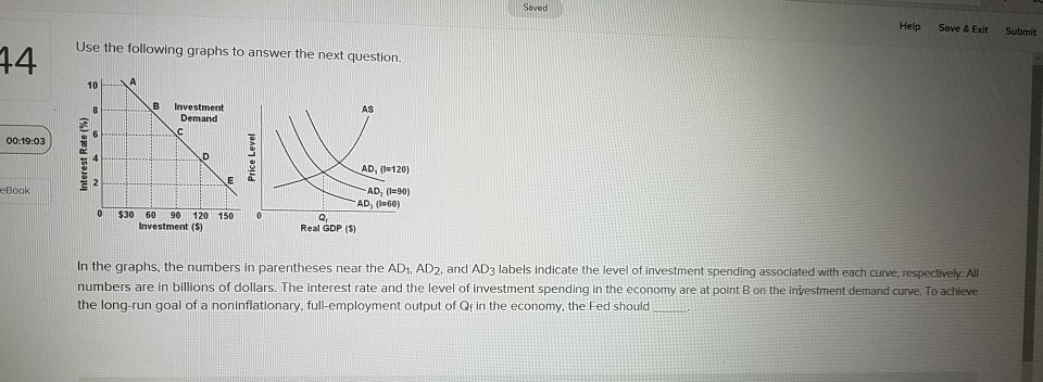 Solved Help Save & Exit Submit Use the following graphs to | Chegg.com