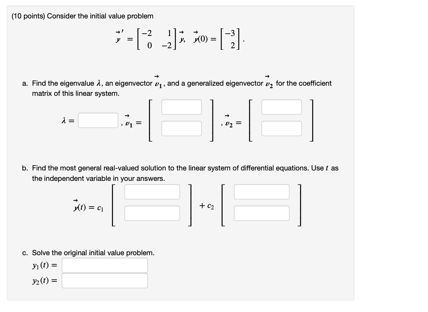Solved 10 Points Consider The Initial Value Problem