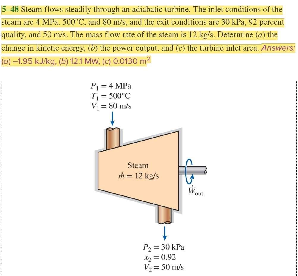 Solved 5-48 Steam flows steadily through an adiabatic | Chegg.com