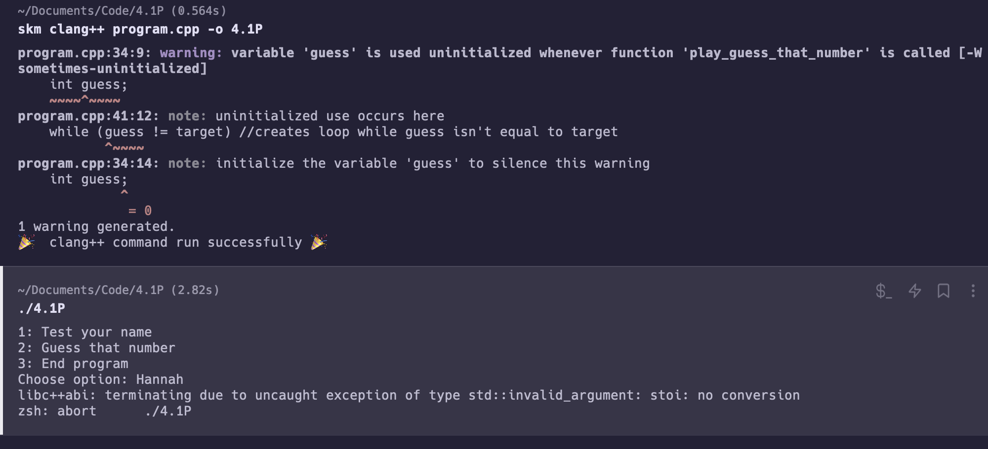 Solved //while loop created until user input, int "guess", | Chegg.com