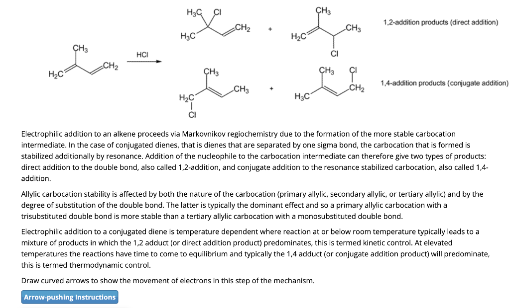 Solved 1,2-addition products (direct addition) HCl | Chegg.com